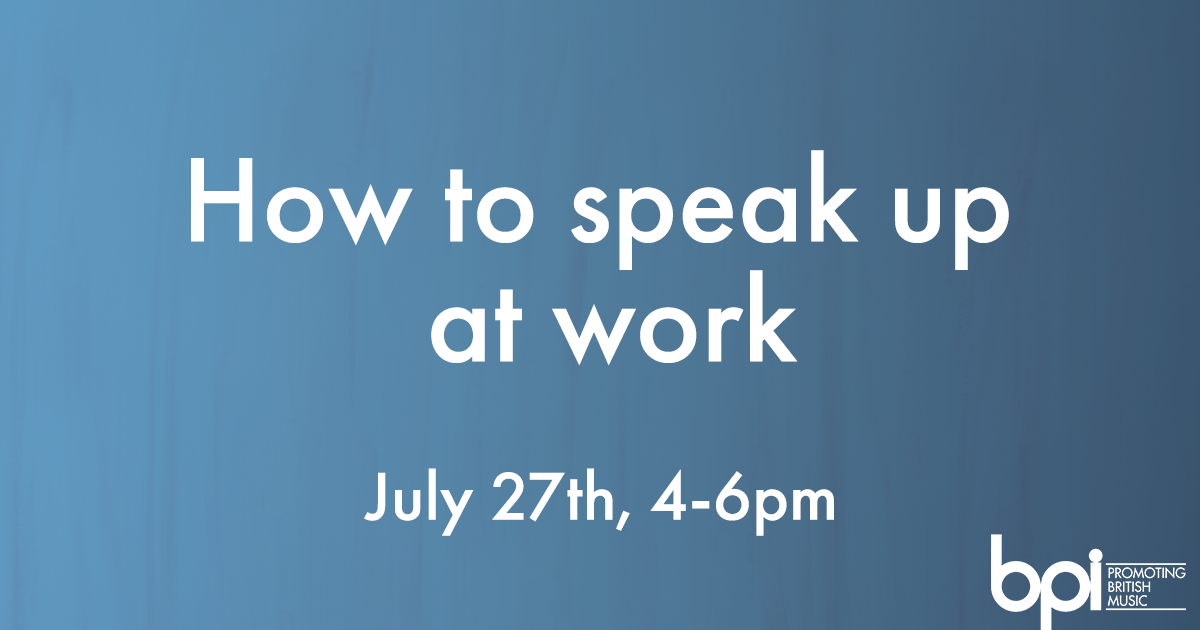 BPI Announces 'How To Speak Up At Work' Workshop - The BPI